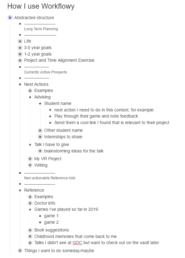 I Love Workflowy | Lisa Brown